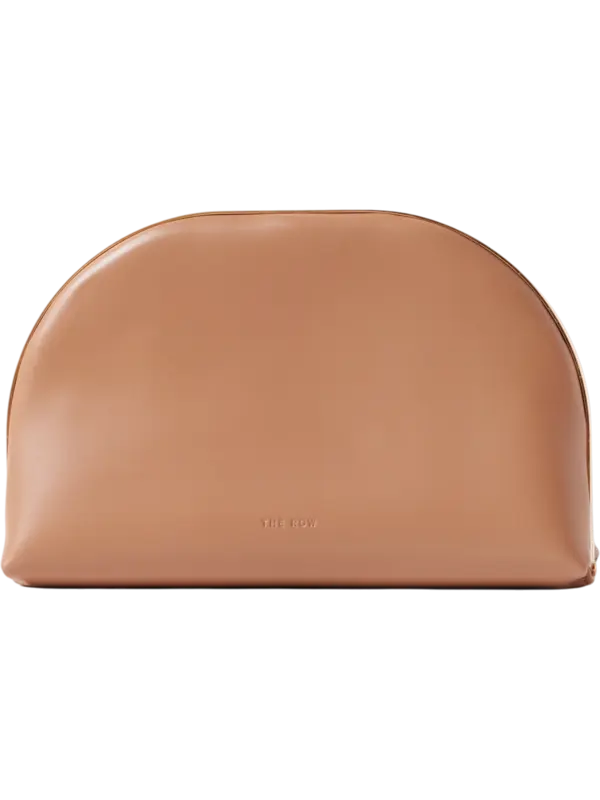 THE ROW Sylvia Leather Clutch - Brown