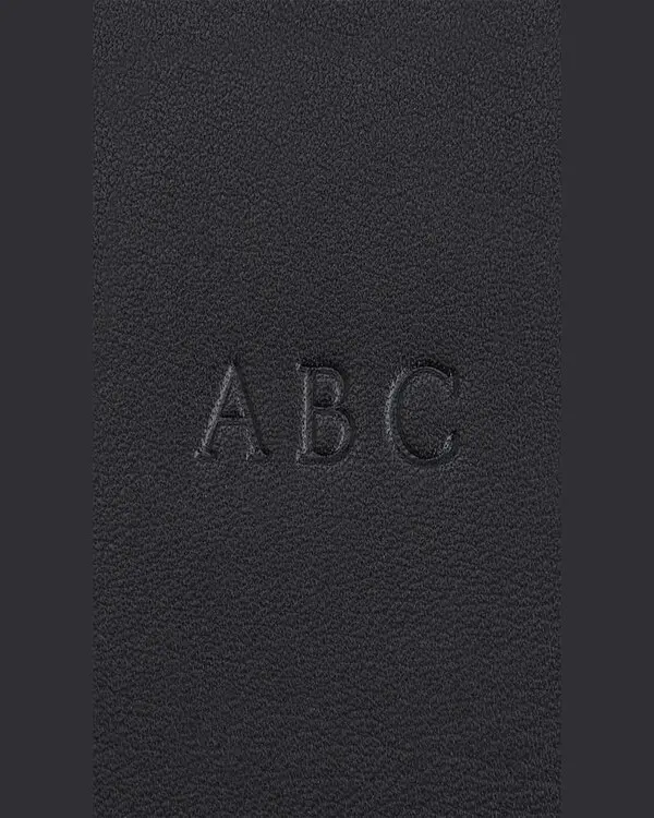 ROYCE NEW YORK Monogrammed Leather Sunglasses Carrying Case, Personalized - Black