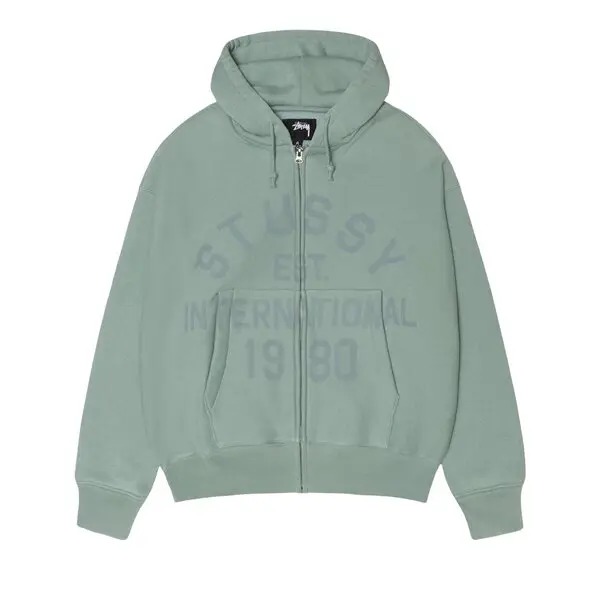 StÜssy Established Zip Hoodie - Grey