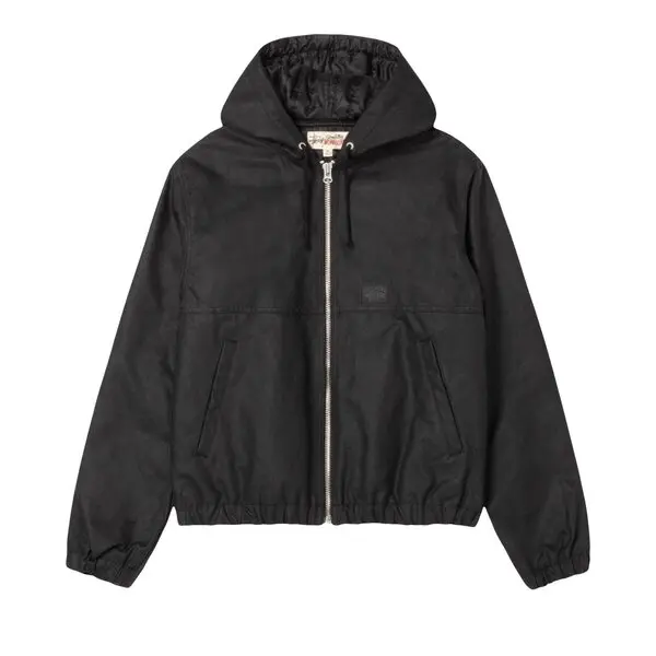 StÜssy Waxed Cotton Work Jacket - Black