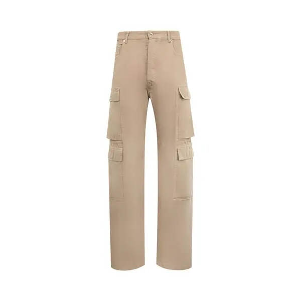 Rick Owens Double Cargo Jeans - Cream