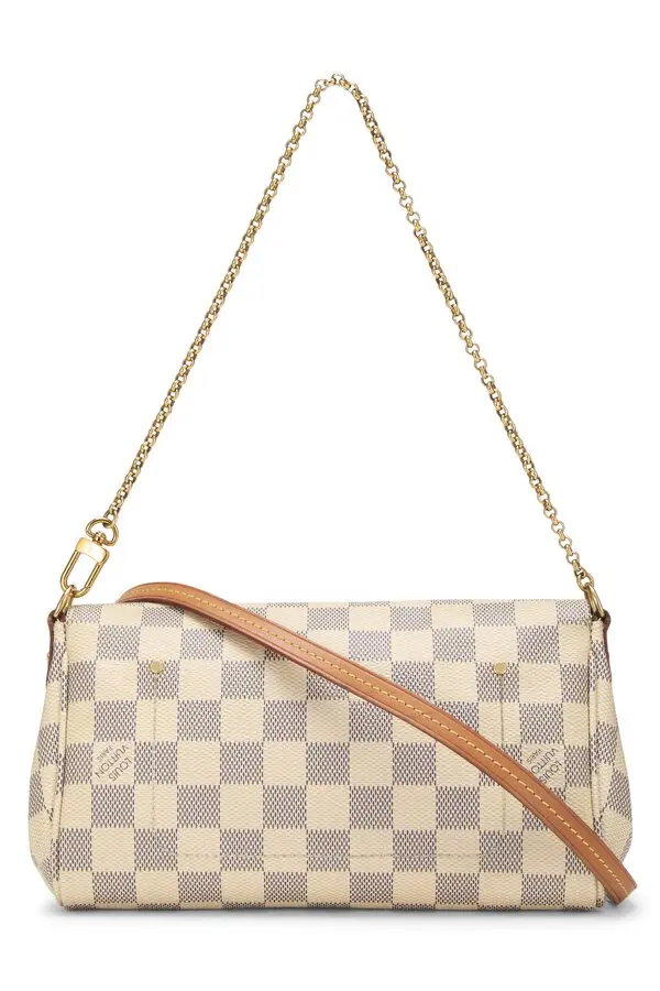 LOUIS VUITTON Damier Azur Favorite Bag - White