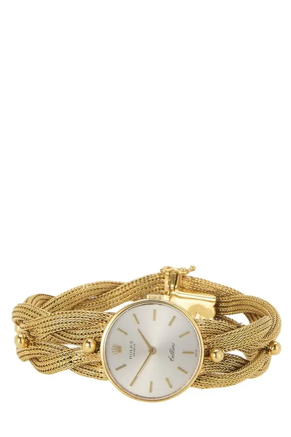 Rolex Cellini Braided Bracelet Watch - Gold