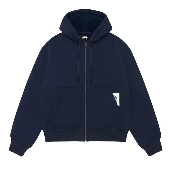 StÜssy Bonded Sherpa Hoodie - Blue