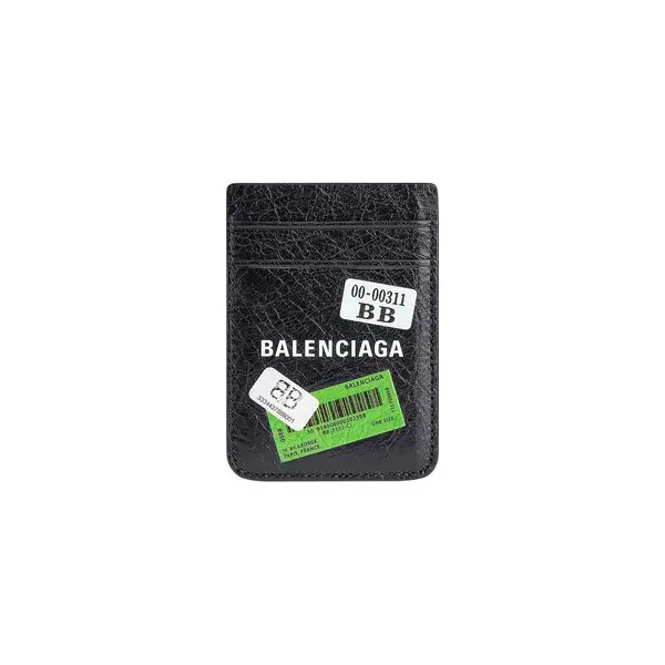 Balenciaga Cash Magnet Card Holder /multicolor - Black