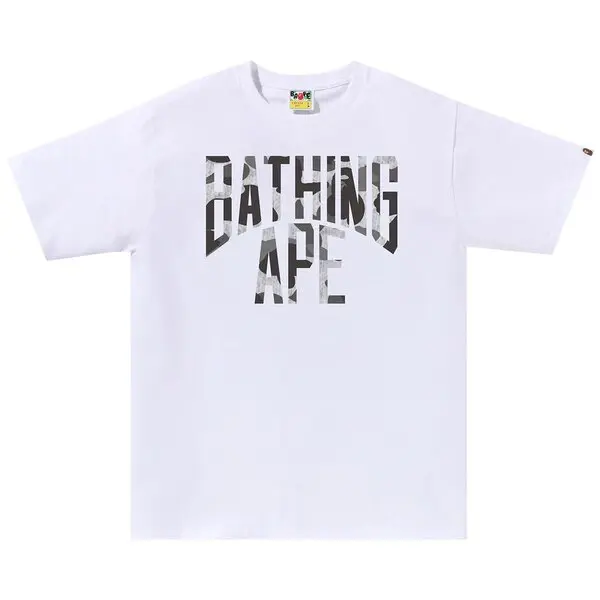 A BATHING APE Camo Nyc Logo Tee - White