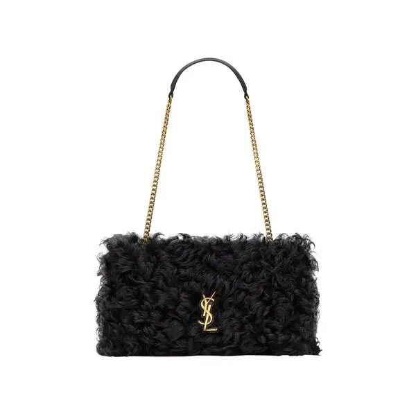Saint Laurent Jamie Medium Shearling Bag - Black