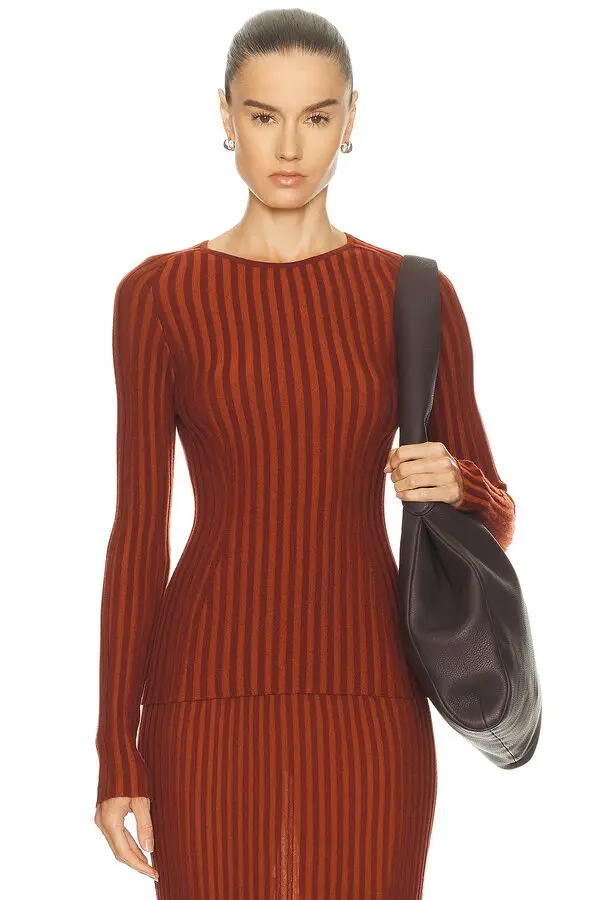 Gabriela Hearst Karlene Funnel Neck Top