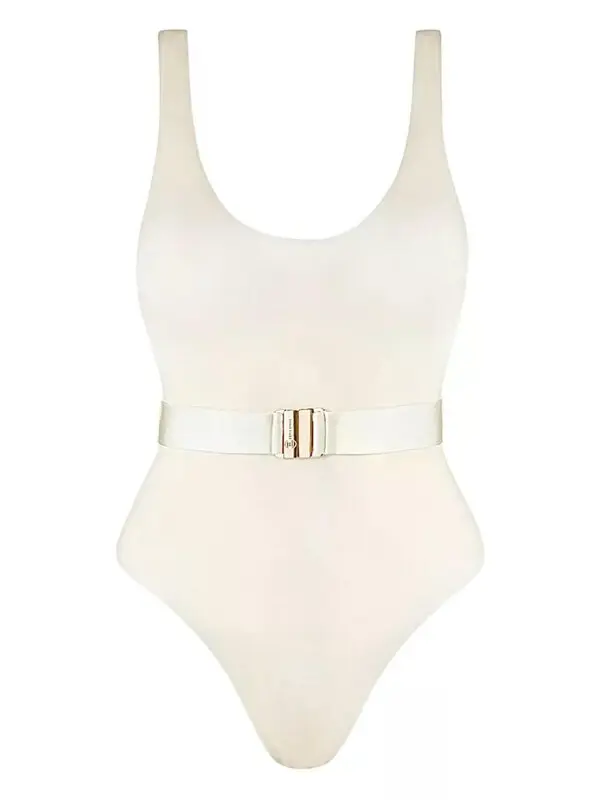 SOFIA ERHAN Belted One Piece Swimsuit - White
