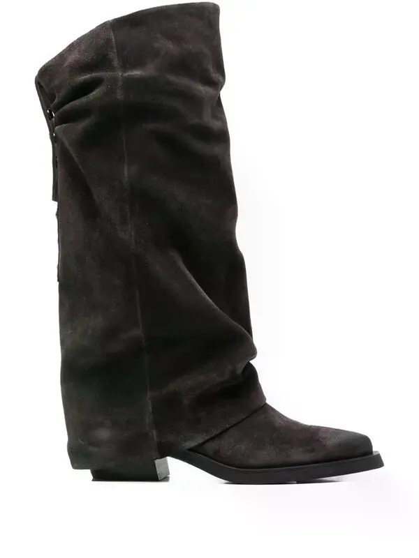 Ash Liam Buttoned Leather Boots - Brown