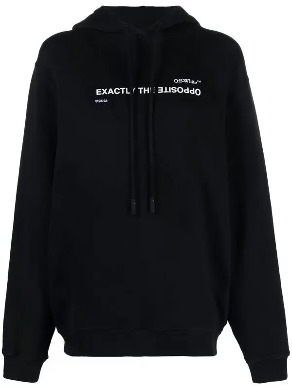 Off-White Slogan-print Drawstring Hoodie