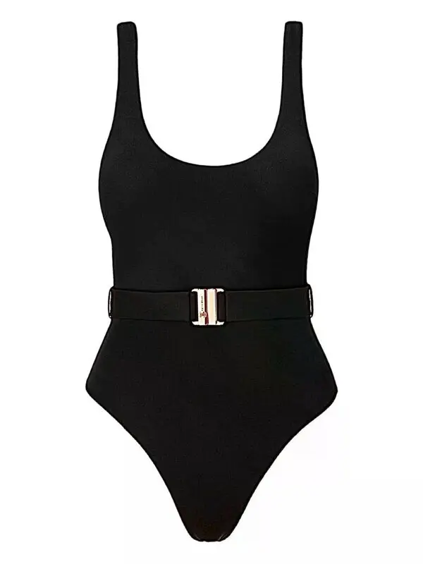 SOFIA ERHAN Belted One-piece Swimsuit - Black