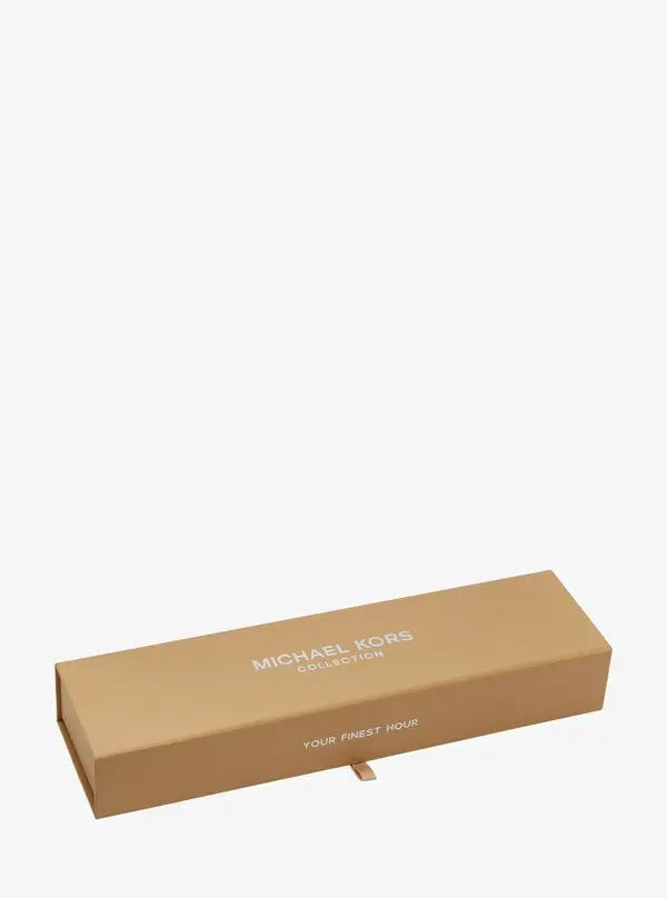 Michael Kors Limited-edition Petite Maude Silver-tone And Crocodile Embossed Leather Watch - Black