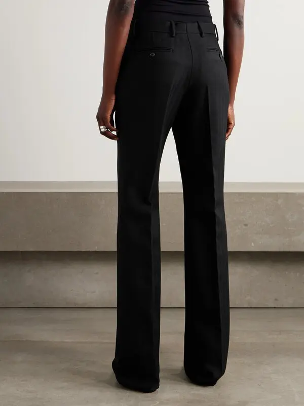 TOM FORD Herringbone Wool Straight-leg Pants
