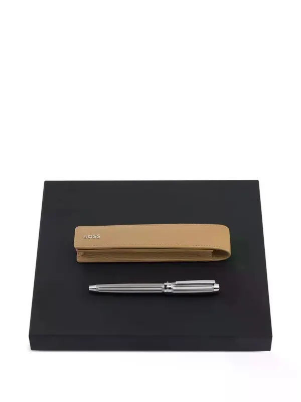BOSS Leather-case Pen Set - Neutrals