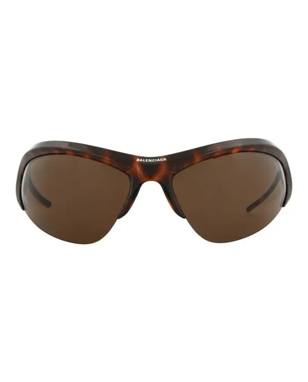 Balenciaga Shieldframe Sunglasses - Havana/silver/brown (bb0232s