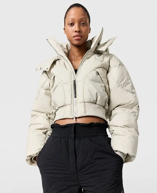 Stella McCartney Truenature Cropped Padded Jacket - Gray