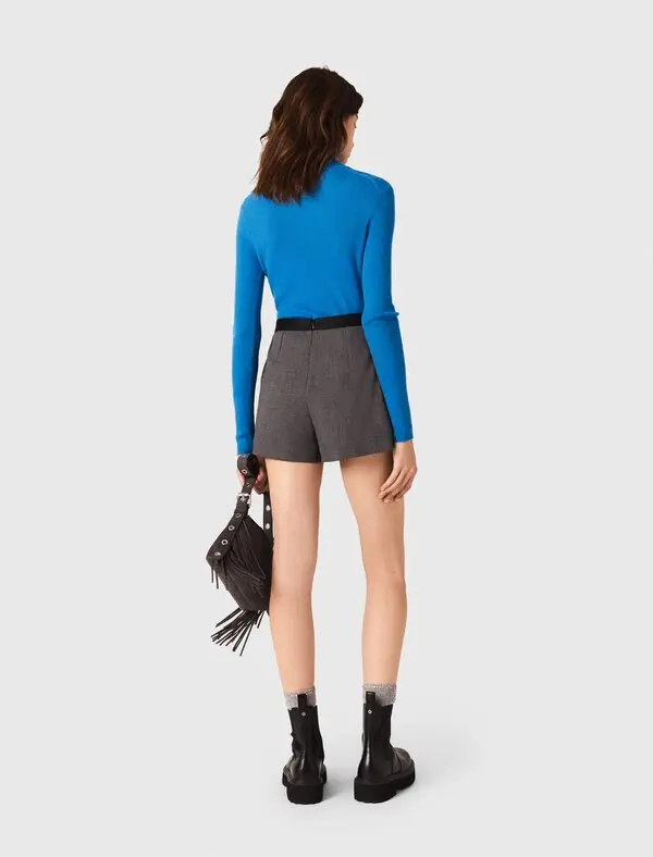 Maje Ribbed High-neck Wool Sweater