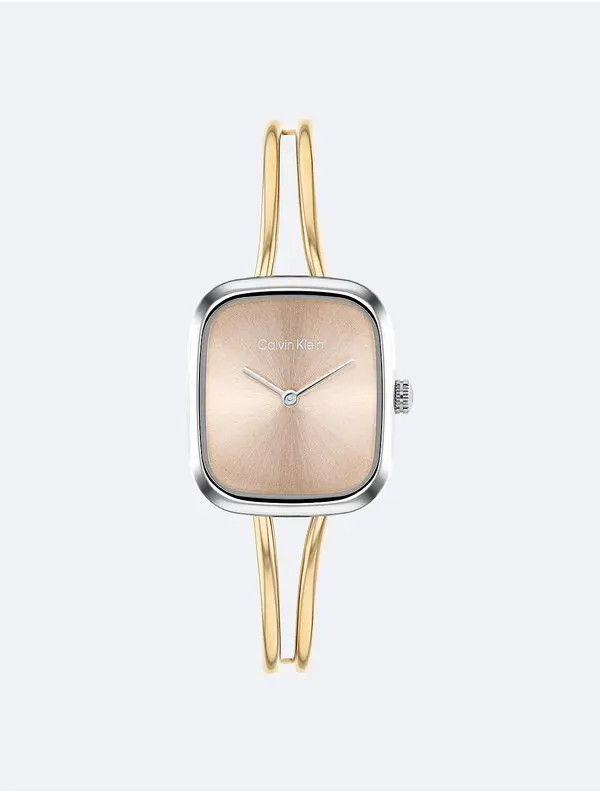 Calvin Klein Brushed Dial Bangle Watch - Gold
