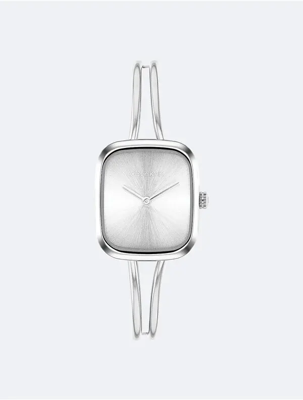 Calvin Klein Brushed Dial Bangle Watch - Silver