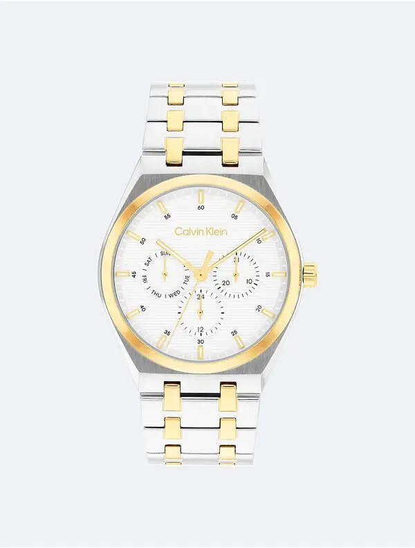 Calvin Klein Multifunction Link Bracelet Watch - White
