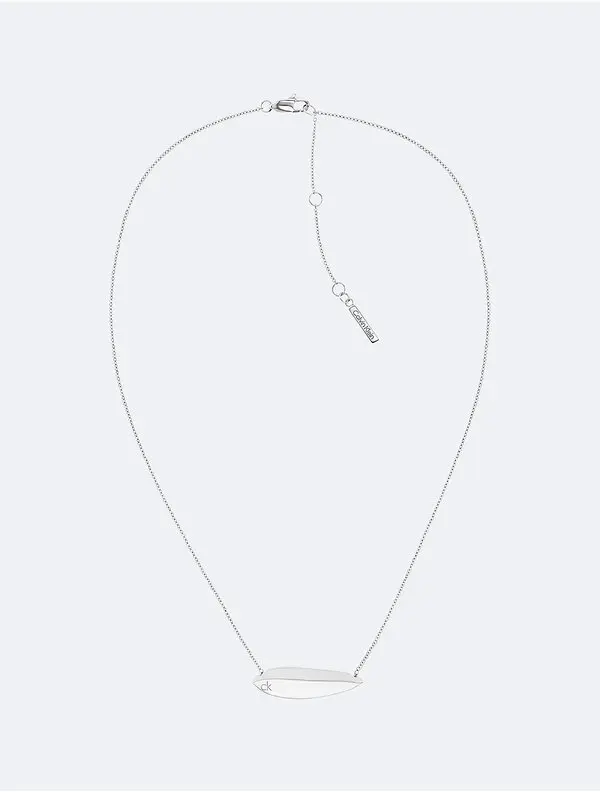 Calvin Klein Sculptural Contour Necklace - Silver