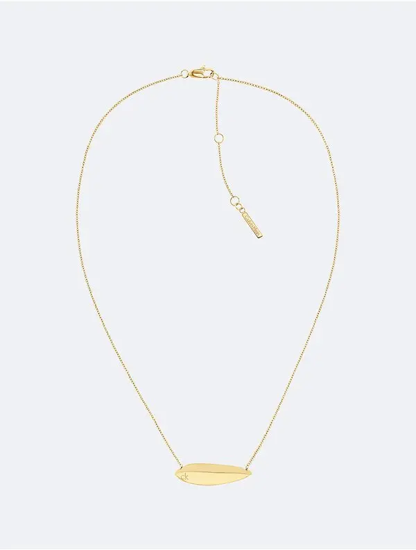 Calvin Klein Sculptural Contour Pendant Necklace - Gold