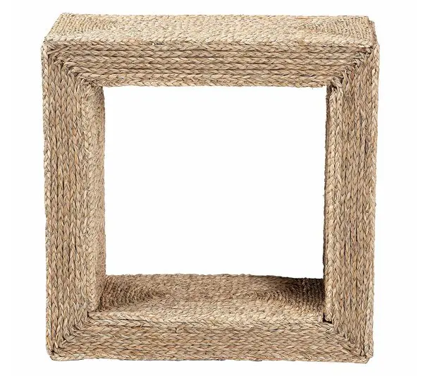BALI & PARI Adonica Natural Seagrass End Table