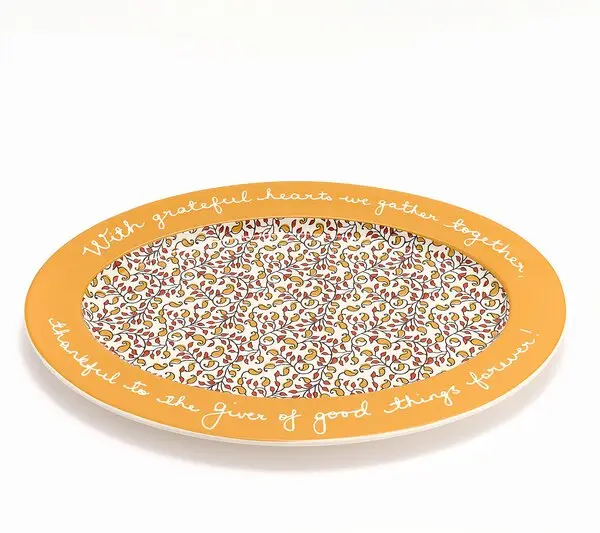 AARTI SEQUEIRA With Grateful Hearts 18' Serving Platter
