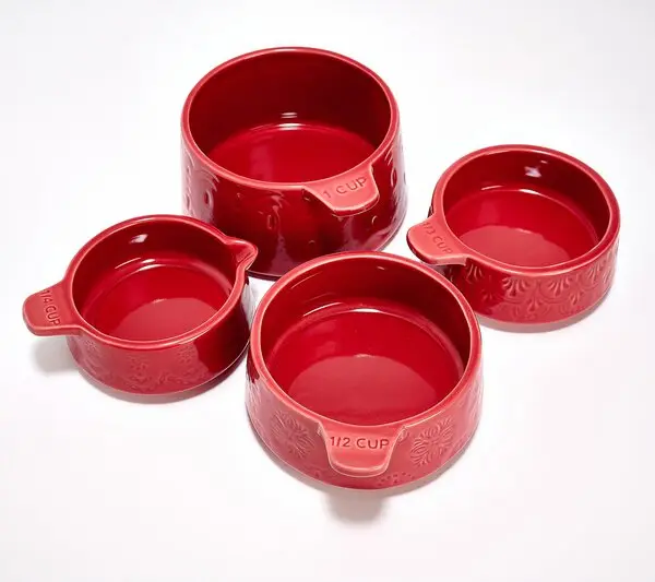 AARTI SEQUEIRA 4pc Stacking Ceramic Measuring Cups