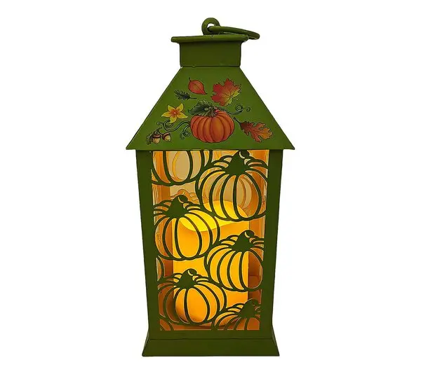 TEMP-TATIONS Seasonal 11' Lantern With Cutouts - One-color