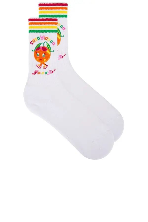 Casablanca Sports Socks - Orange