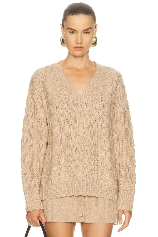 LoveShackFancy Croisette Pullover Sweater