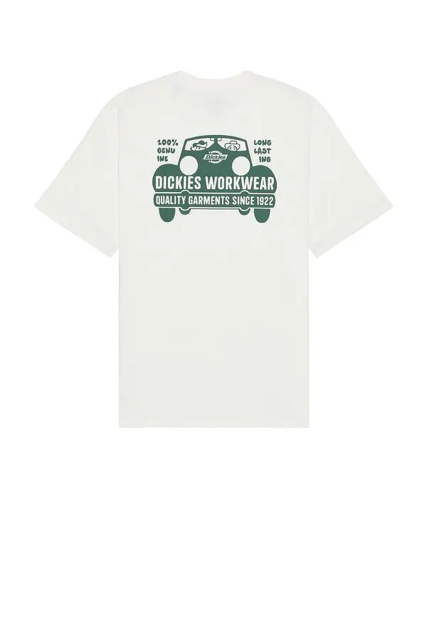 Dickies Gordonsville Short Sleeve Tee In White - Egret