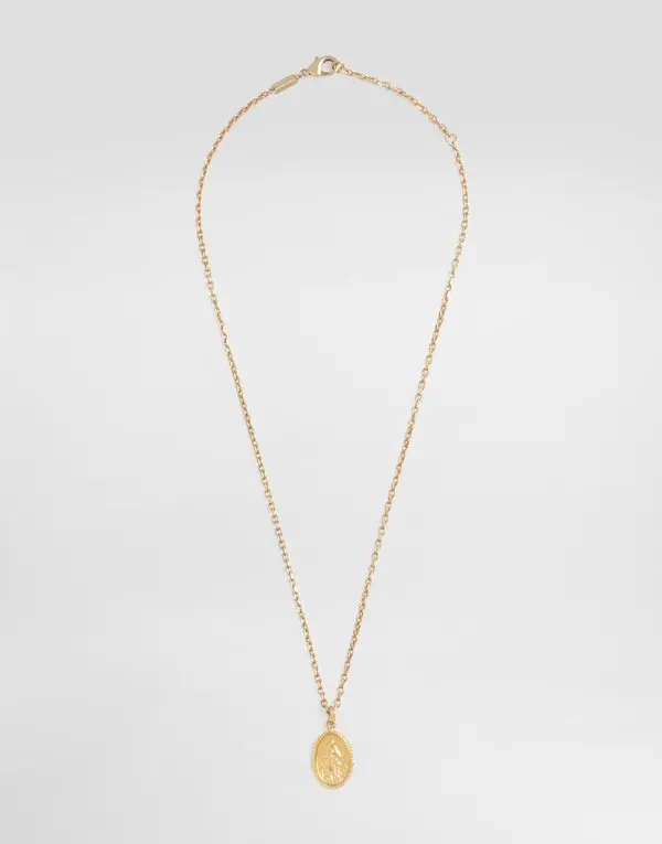 Dolce & Gabbana Engraved Medallion Necklace - Gold