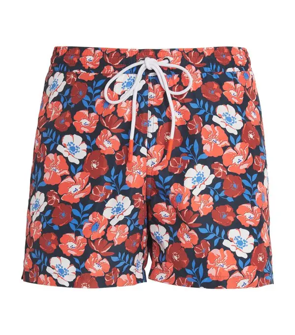 Isaia Floral Print Swim Shorts