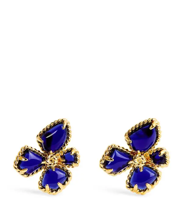 Zimmermann Bloom Stud Earrings - Navy