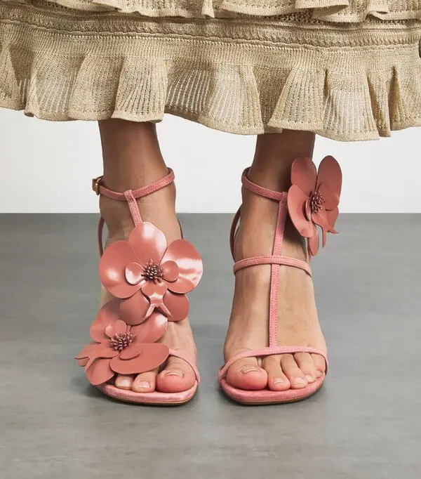 Zimmermann Leather Orchid Heeled Sandals