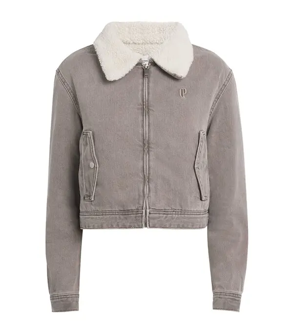 Claudie Pierlot Fleece-lined Denim Jacket