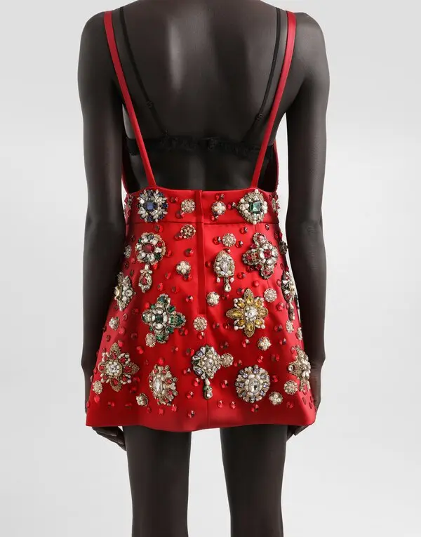 dolce gabbana embroidered dress Dolce & Gabbana Rose-Embroidery Sheath Dress main image 1