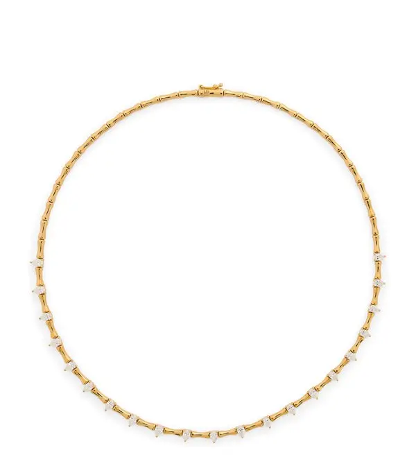 ANITA KO Bamboo Diamond Necklace - Gold