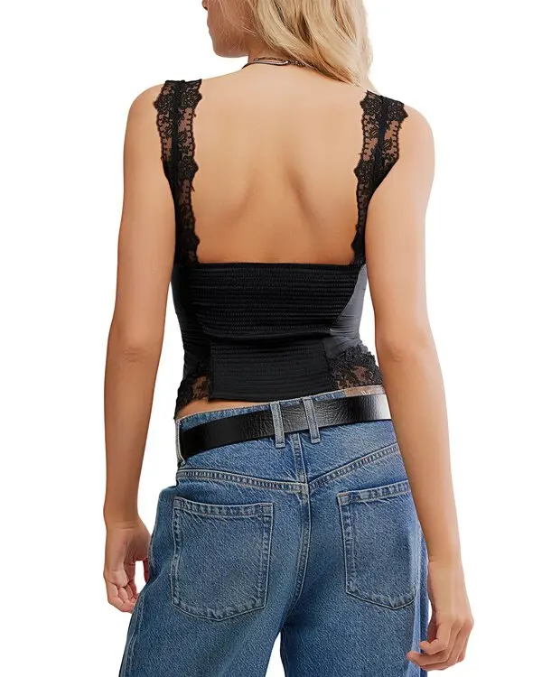 Free People Elena Lace Tank Top