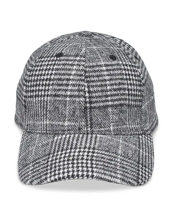Aqua Flannel Baseball Cap - Grey