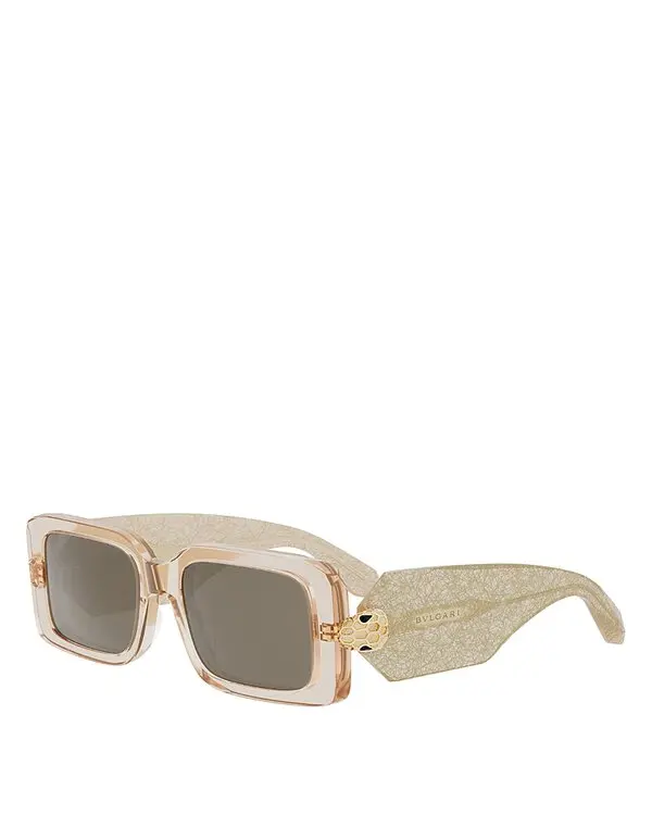 BVLGARI Serpenti Forever Rectangle Sunglasses - Gold/brown