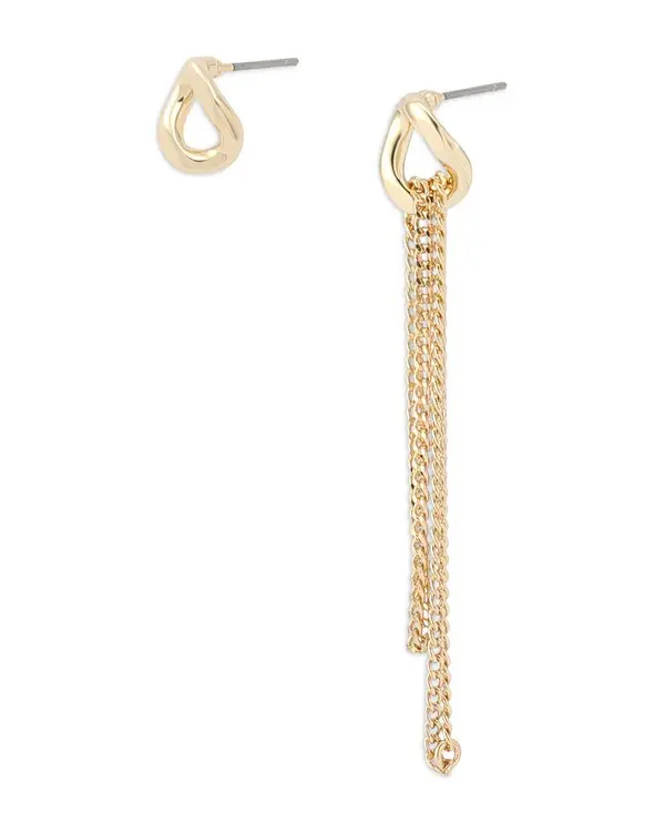 ALLSAINTS Chain Fringe Asymmetrical Earrings