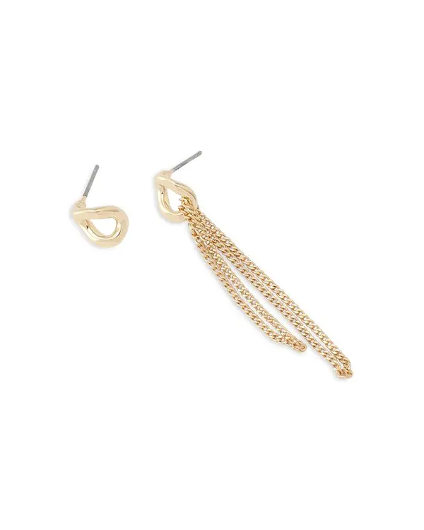ALLSAINTS Chain Fringe Asymmetrical Earrings