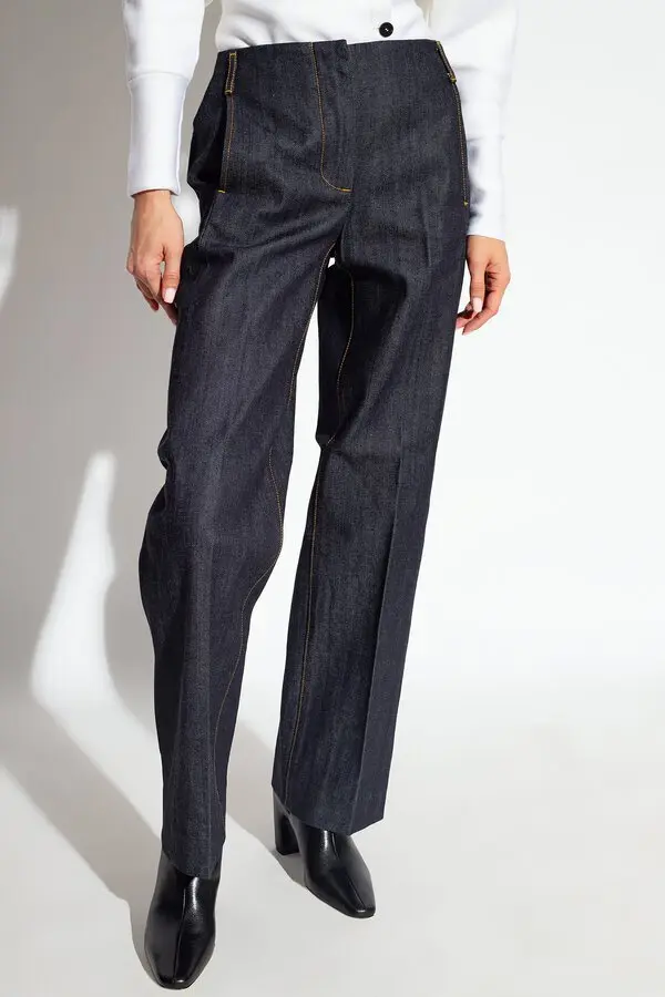 Tory Burch Straight-leg Pleated Jeans