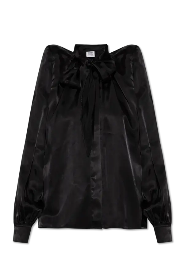Vetements Shoulder Pad Shirt With Bow Detail