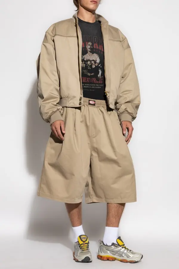 WILLY CHAVARRIA Gas Station" Bomber Jacket - Beige