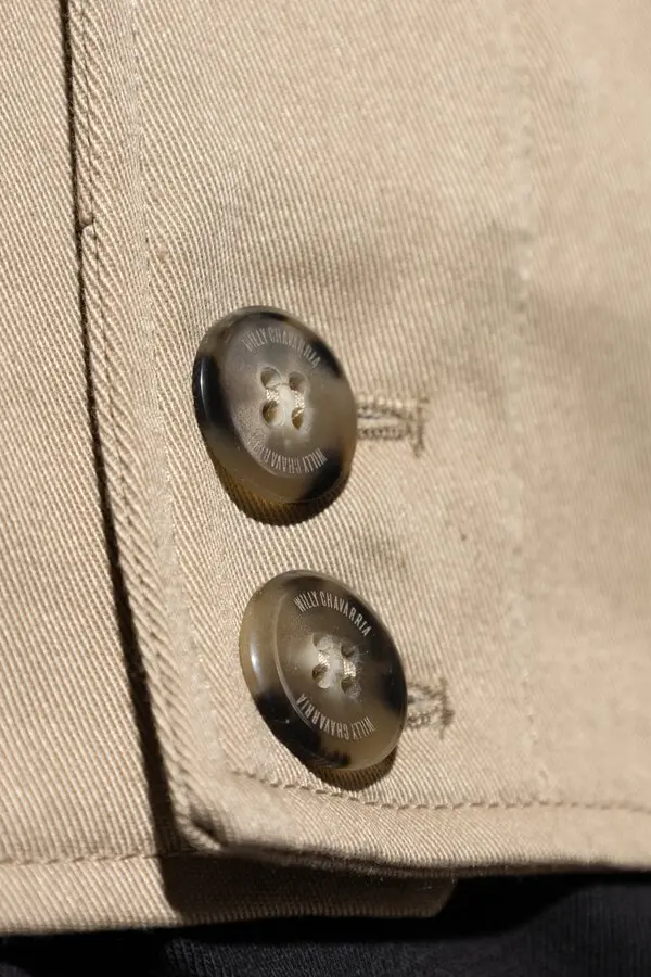 WILLY CHAVARRIA Gas Station" Bomber Jacket - Beige